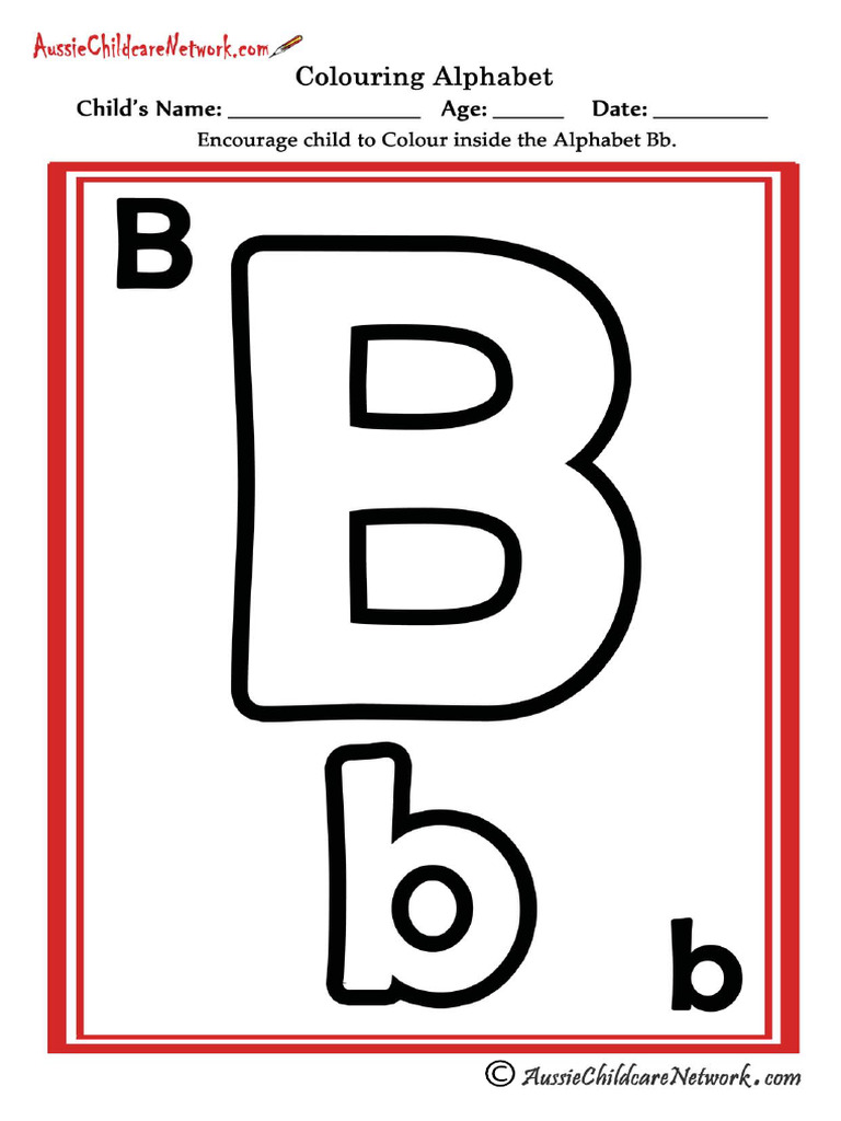 Coloring Alphabet B | PDF