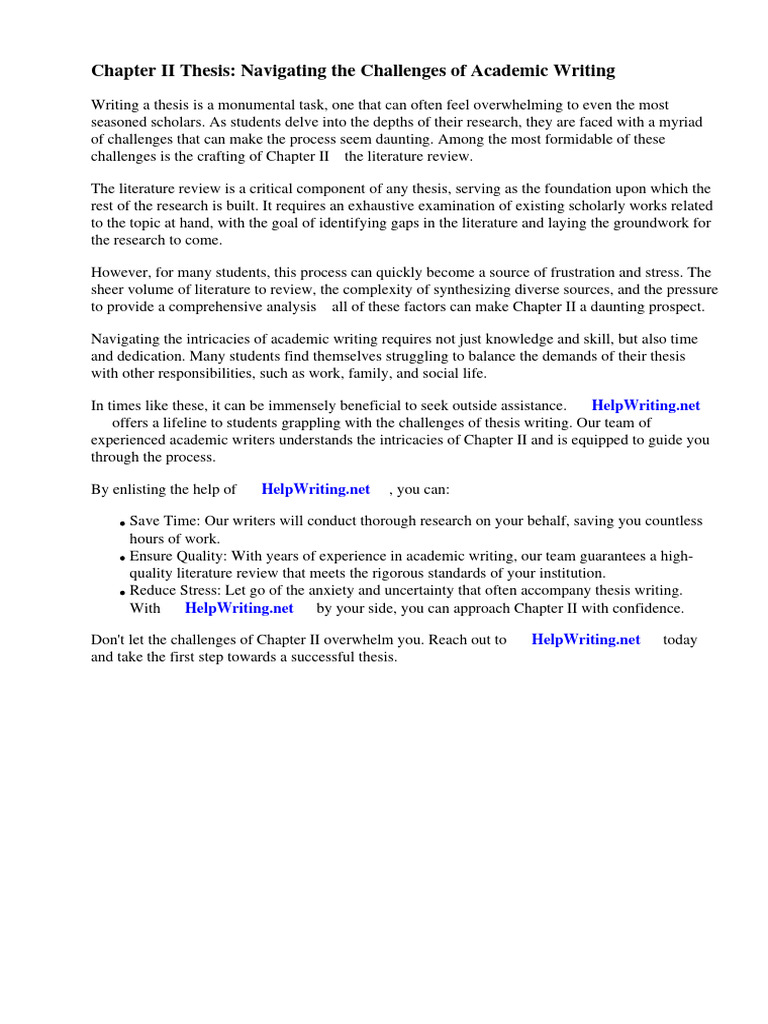 Chapter II Thesis | PDF