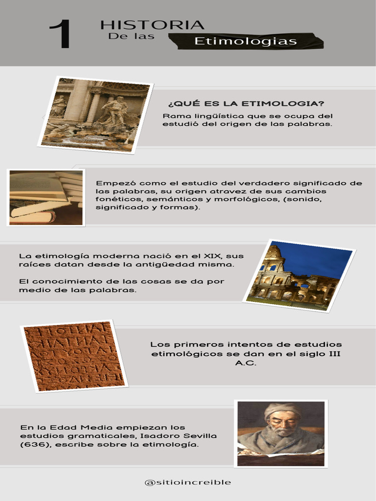 Historia y Evolución de la Etimología | PDF | Artes del Lenguaje y ...