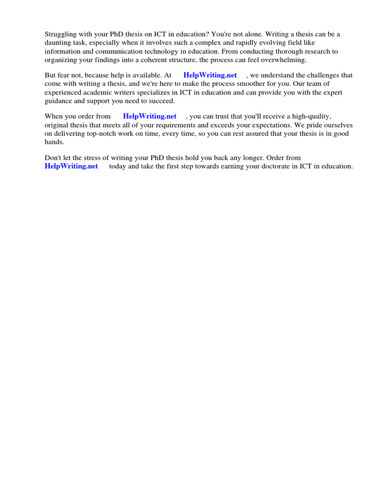 PHD Thesis Ict in Education | PDF