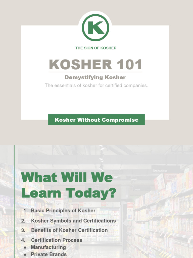 Understanding Kosher Certification Essentials | PDF