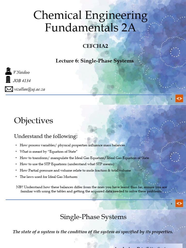Single-Phase Systems in Chemical Engineering | PDF | Gases | Phase (Matter)