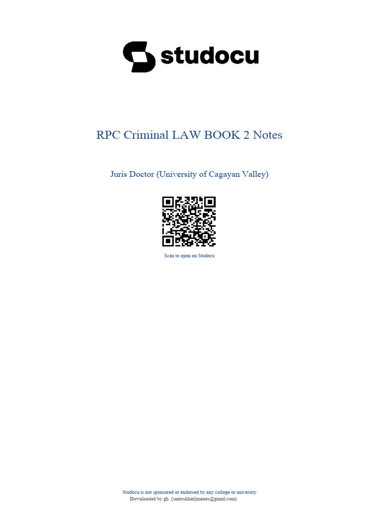 RPC Criminal Law II: Treason & Espionage Notes | PDF | Treason ...