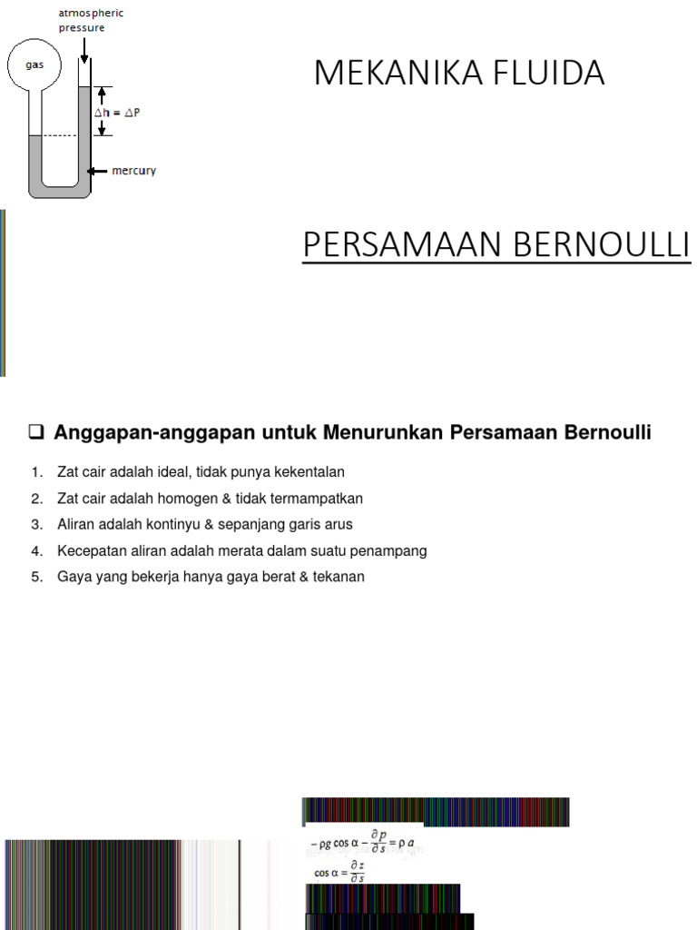 10_Persamaan Bernoulli | PDF