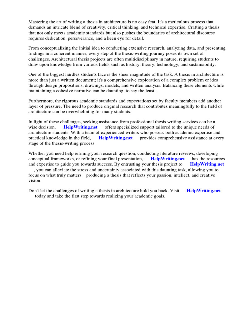 Master Architecture Thesis Project Reviews | PDF