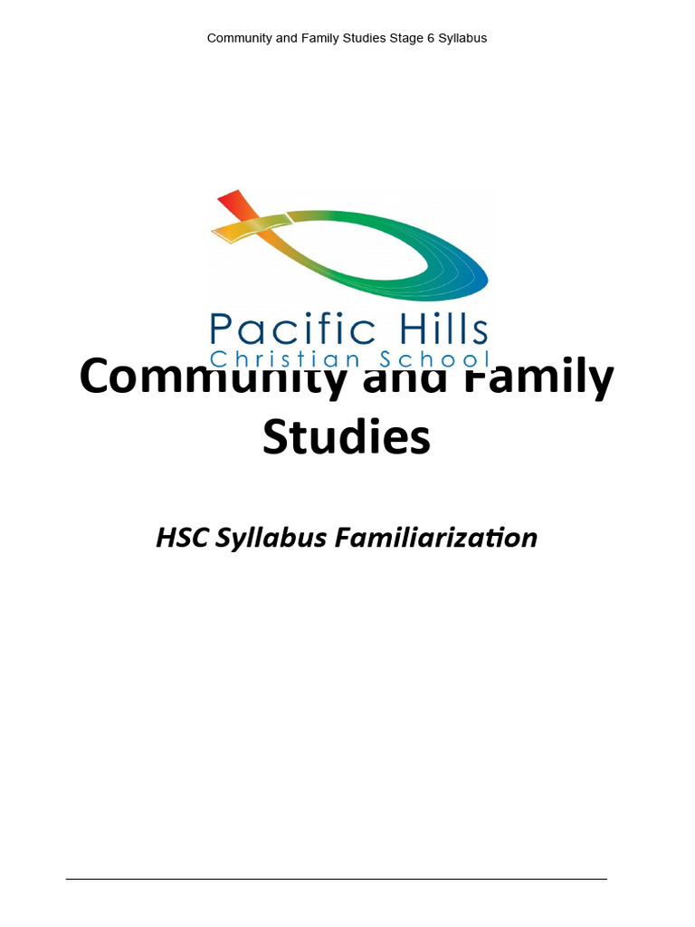 CAFS Stage 6 Syllabus Overview | PDF | Methodology | Caregiver
