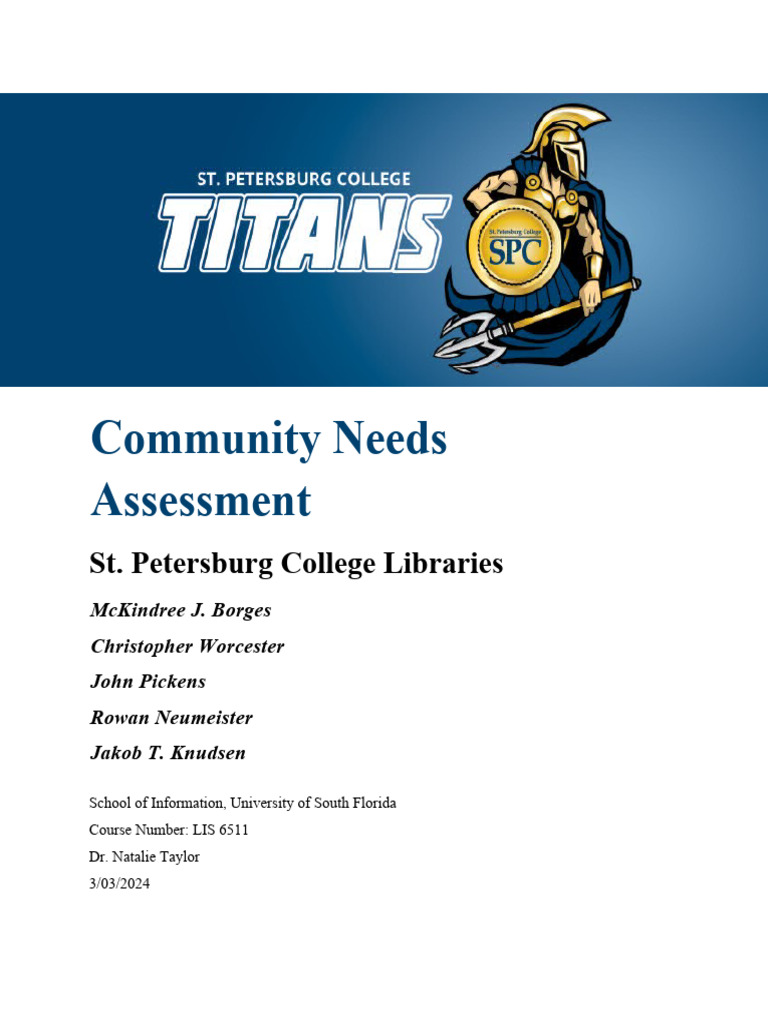 Community Profile Community Needs Assessment - Finale | Download Free ...