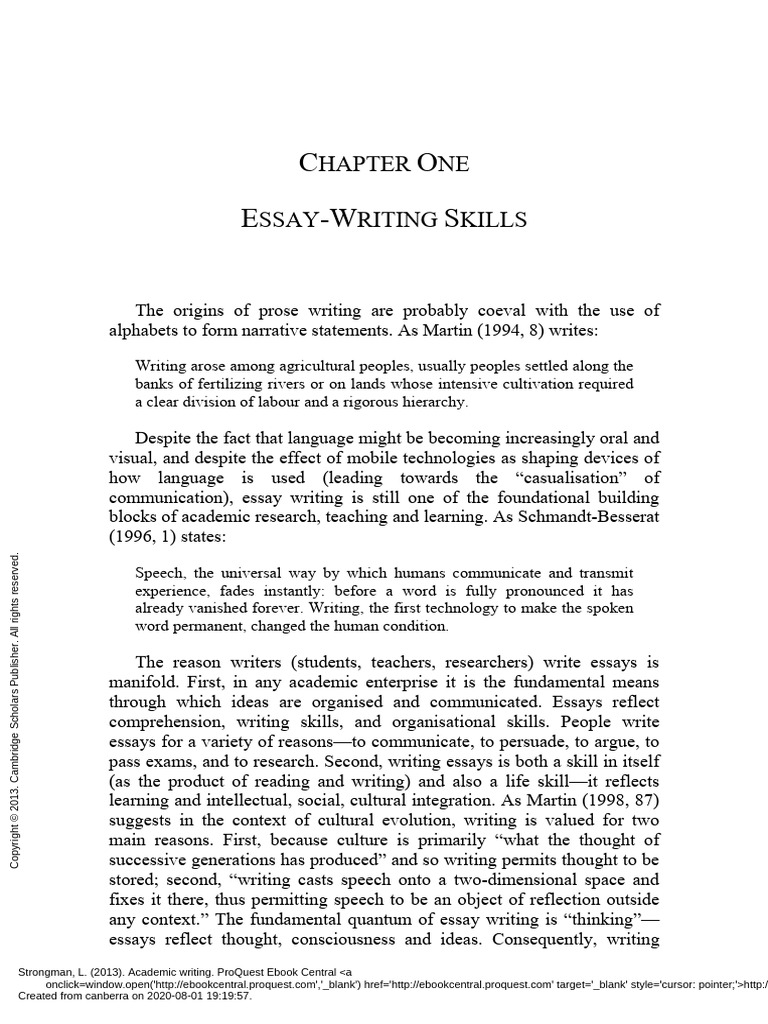 Academic Writing (CHAPTER ONE) | PDF | Essays | Logic