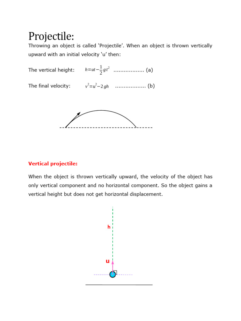 Projectile | PDF