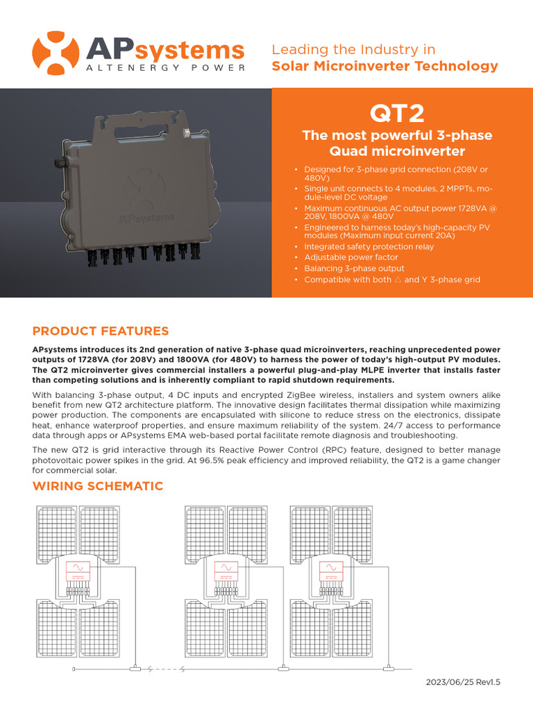 APsystems Microinverter QT2 For North America Datasheet - Rev1.5 - 2023 ...