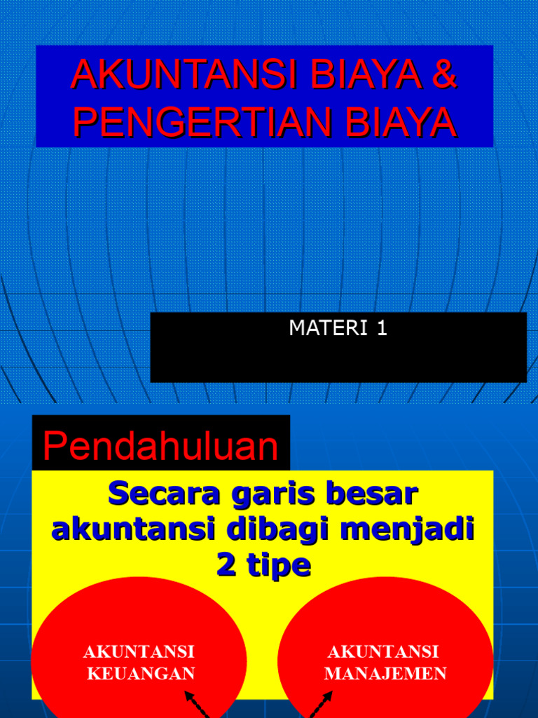 Materi 1 Akuntansi Biaya Dan Pengertian Biaya | PDF
