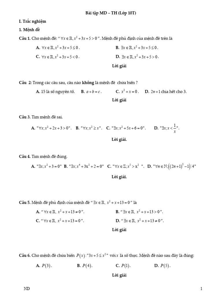 BT MD TH (10T1) | PDF