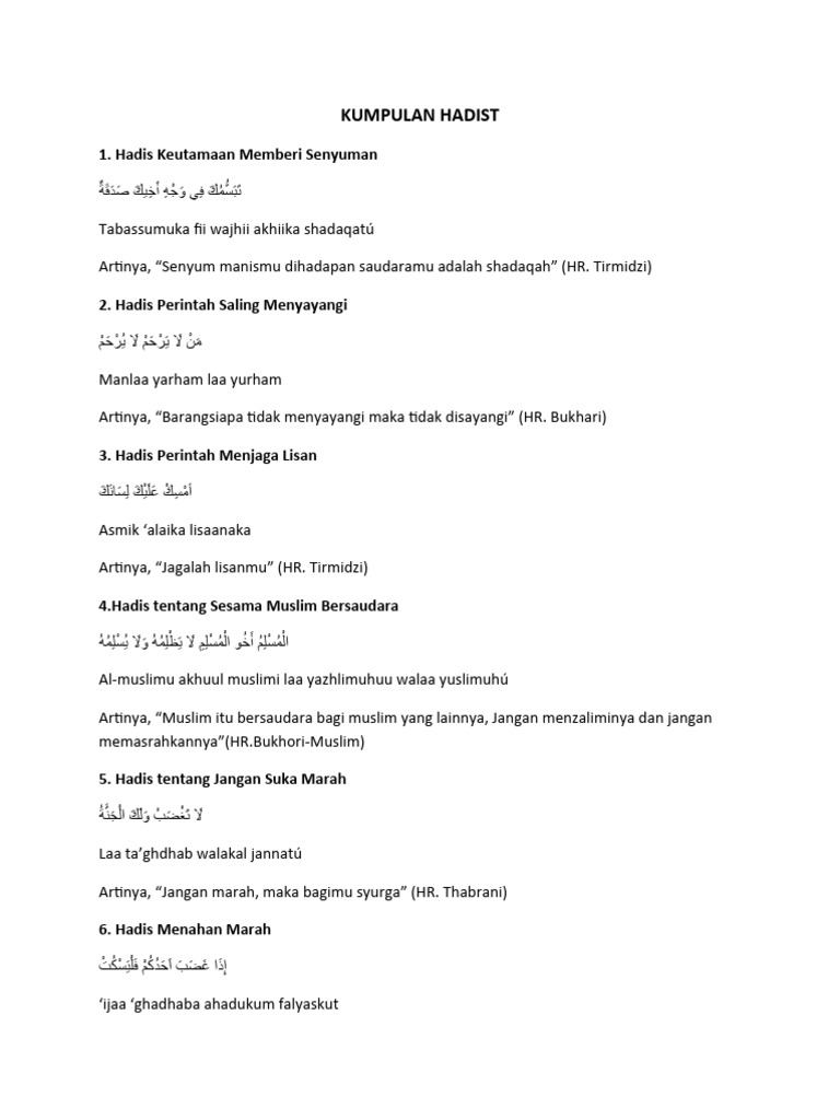 Kumpulan Hadist | PDF