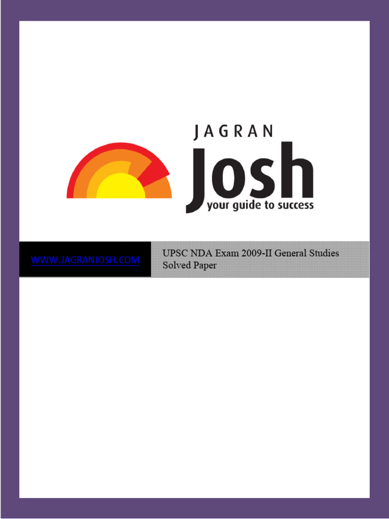 UPSC NDA Exam 2009 II General Studies Solved Paper | PDF | Computers | Technology & Engineering