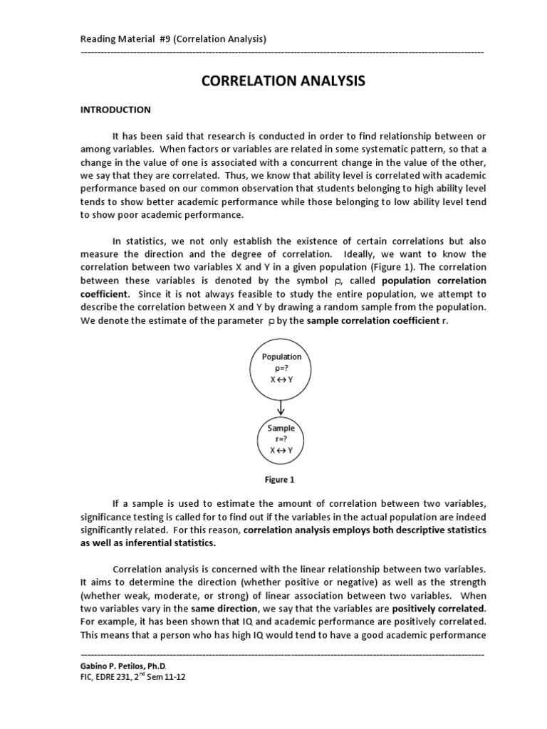 Module 9 (Correlation Analysis) | PDF | Spearman's Rank Correlation ...
