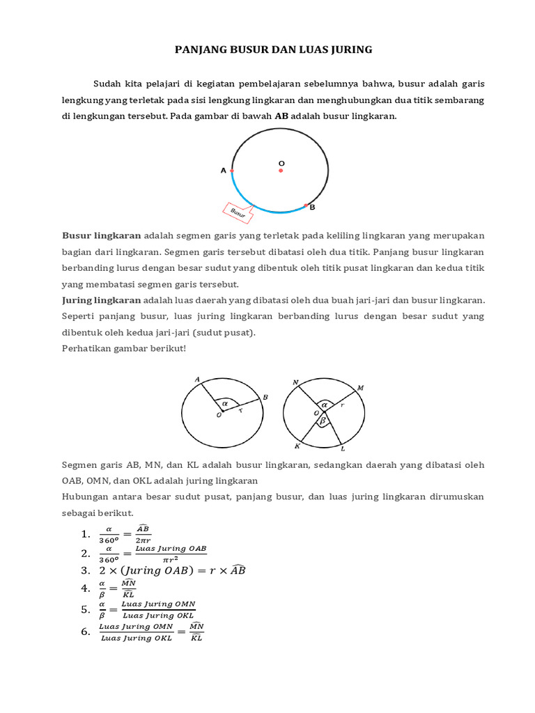 Materi Busur Dan Juring | PDF