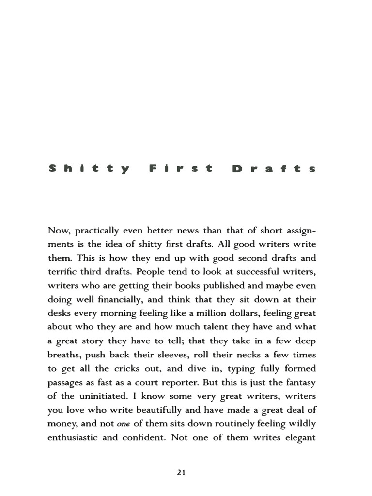 Shitty First Drafts | PDF