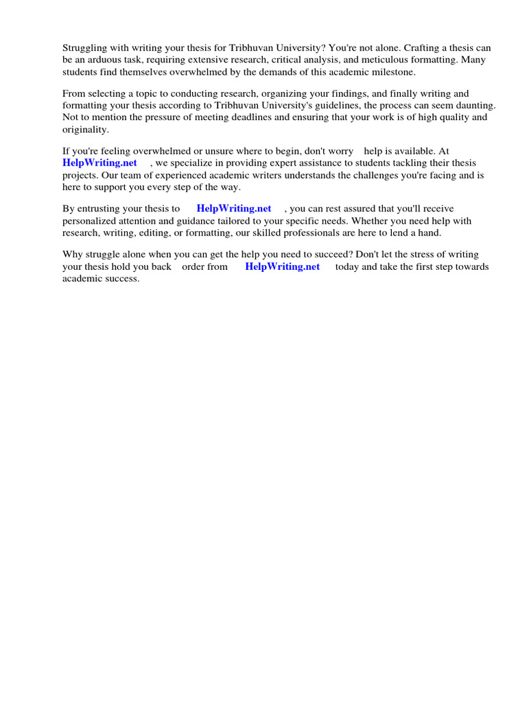 Tribhuvan University Thesis Format | PDF | Business