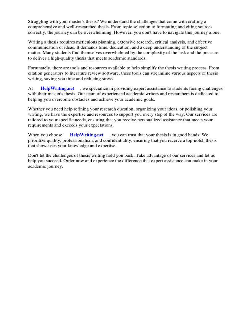 Master Thesis Tools | PDF | Thesis | Science