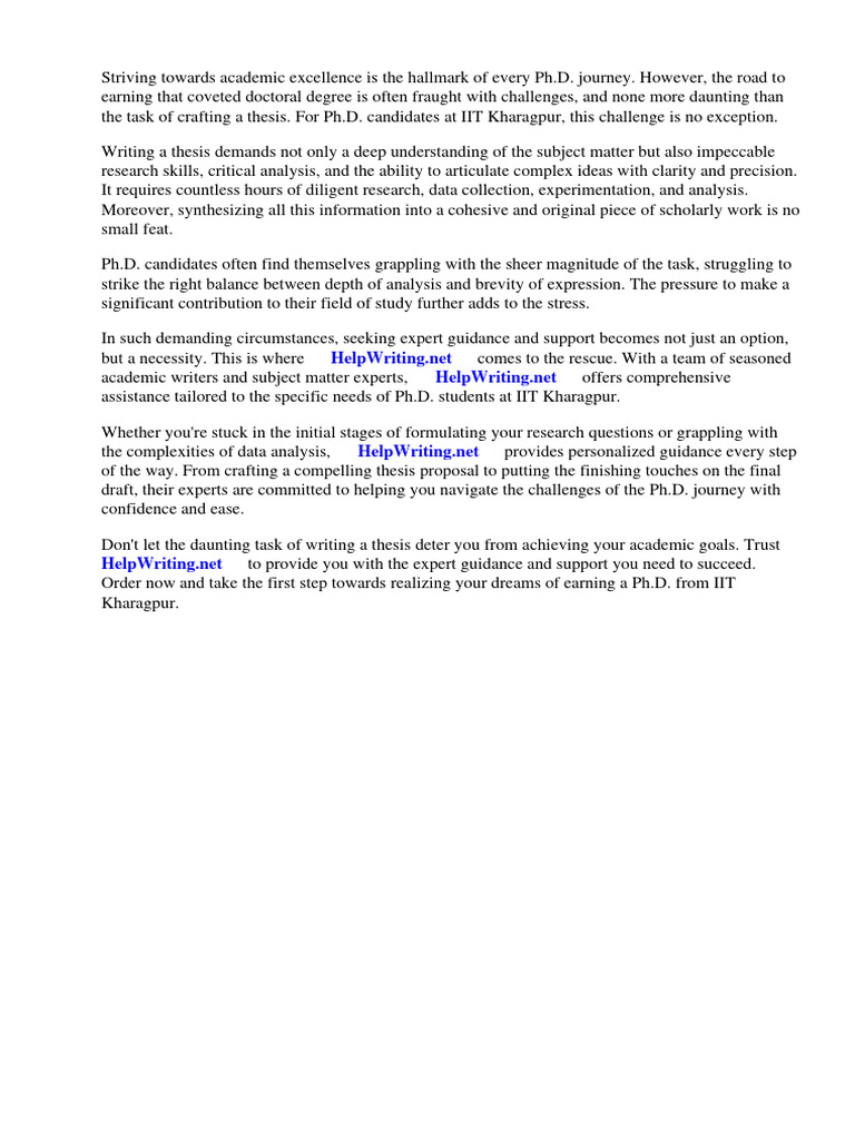 PHD Thesis Guidelines Iit KGP | PDF | Thesis | Doctor Of Philosophy