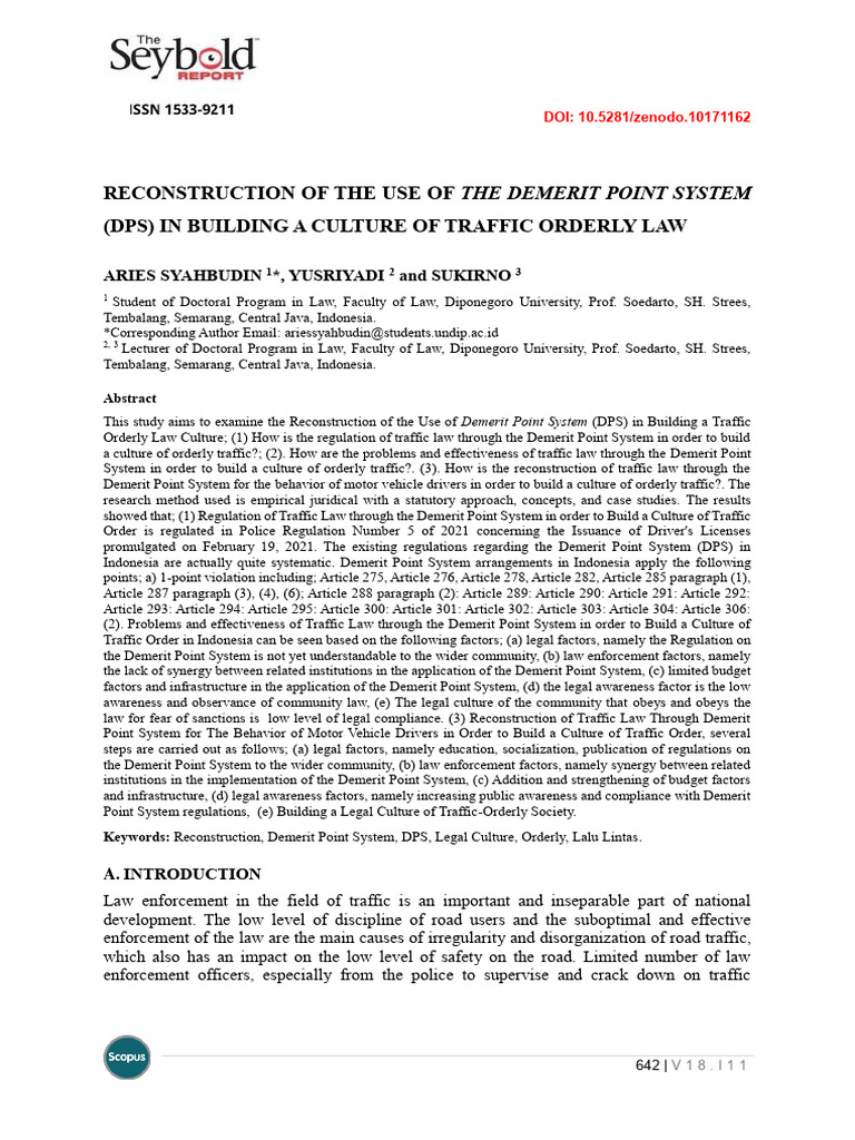 Reconstruction of The Use of The Demerit Point System (DPS) in Building ...