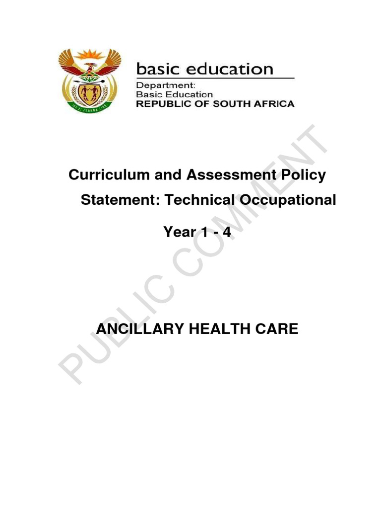 Ancillary Health Care Level 4 Overview | PDF | Hygiene | Vocational ...