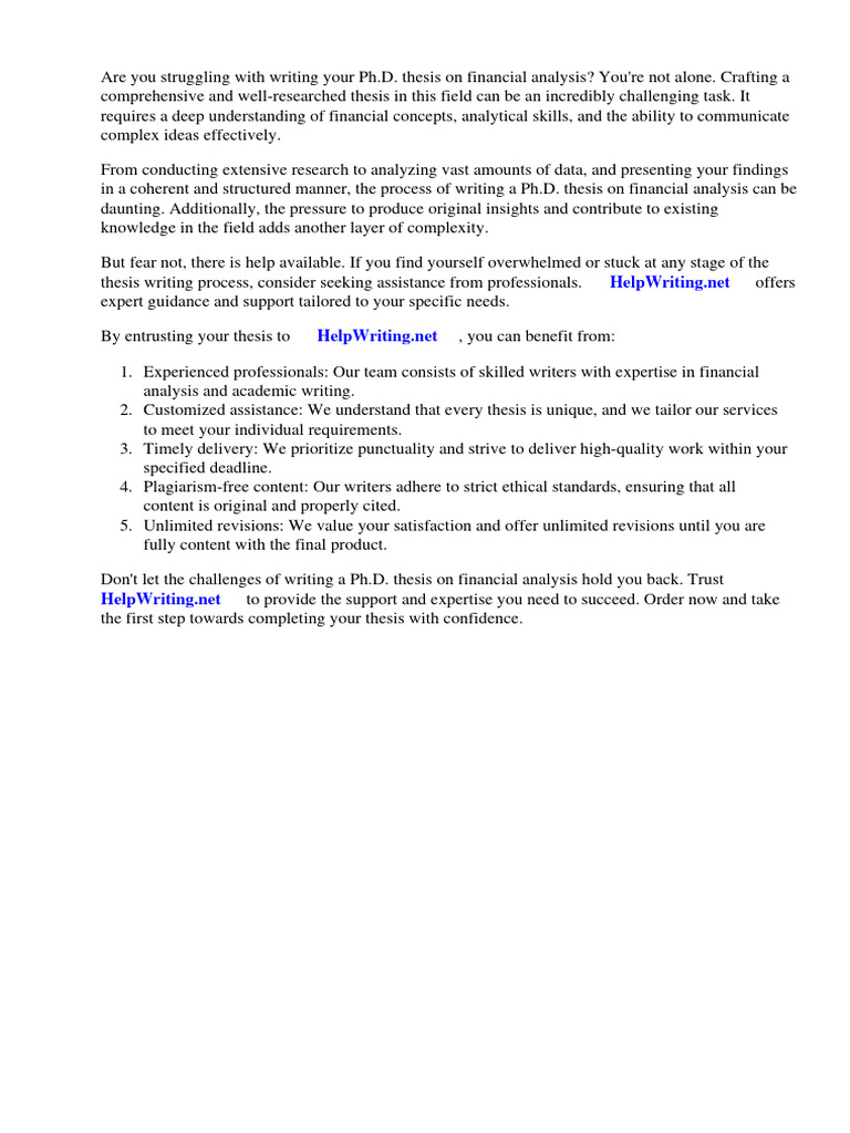 PHD Thesis On Financial Analysis | PDF | Dividend | Investing
