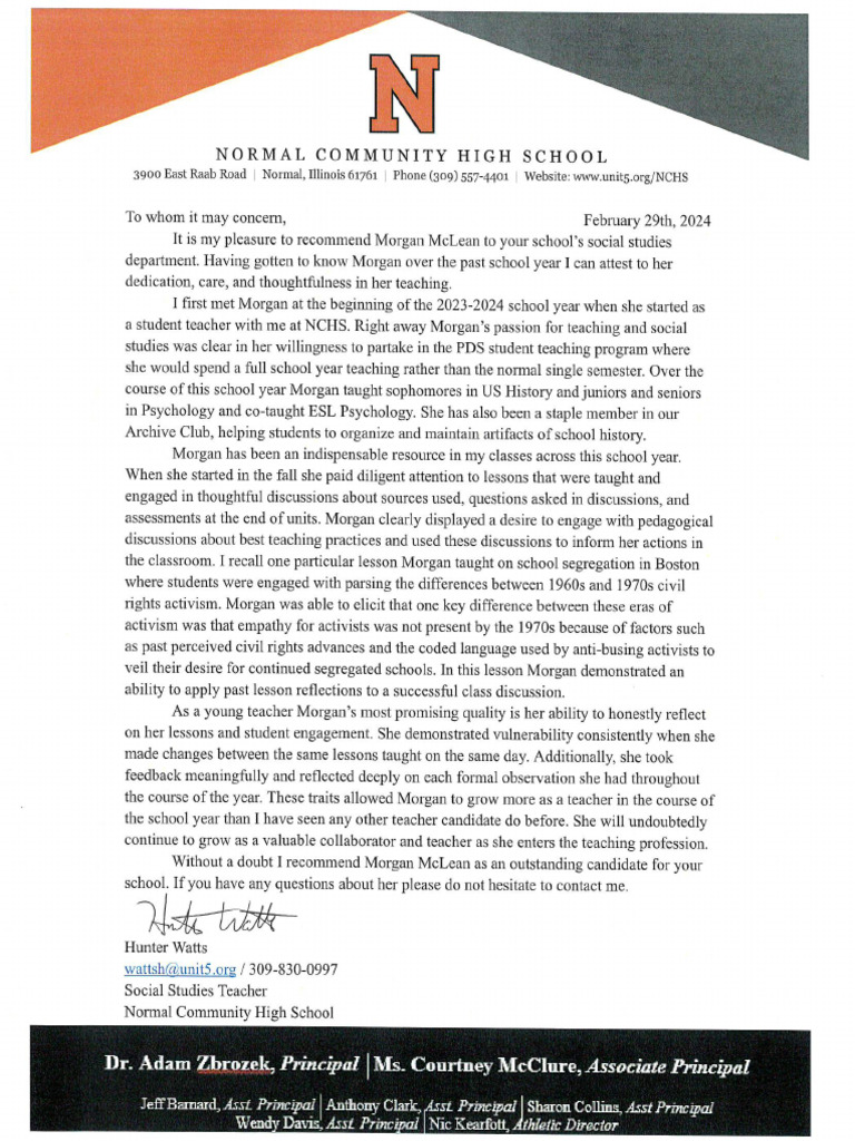 Letter of Rec | PDF