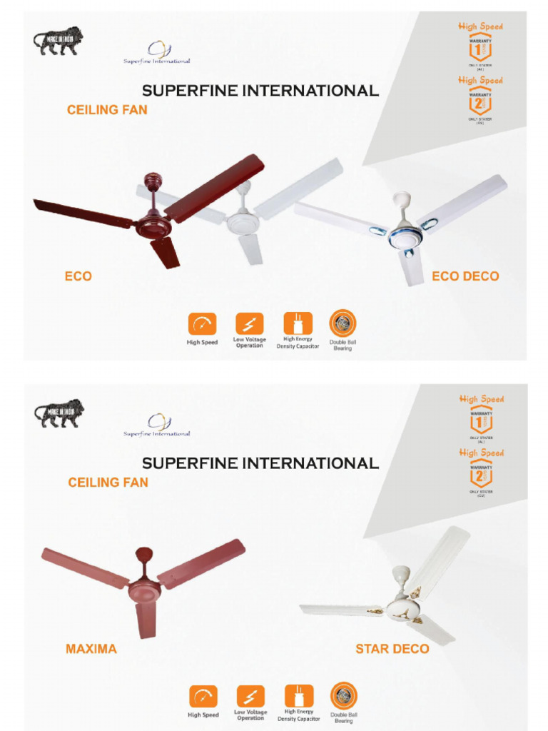 Superfine Fan Catalog | PDF