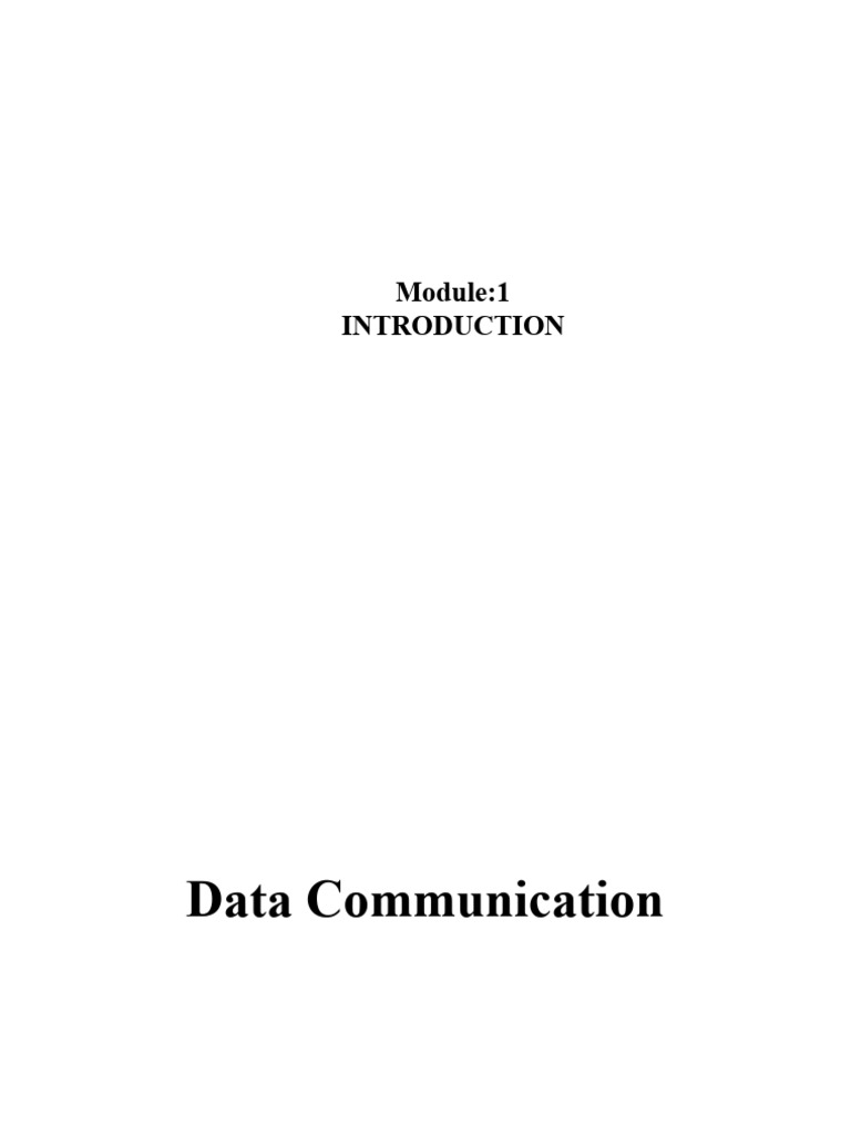 Mod 1 1 | PDF | Computer Network | Duplex (Telecommunications)