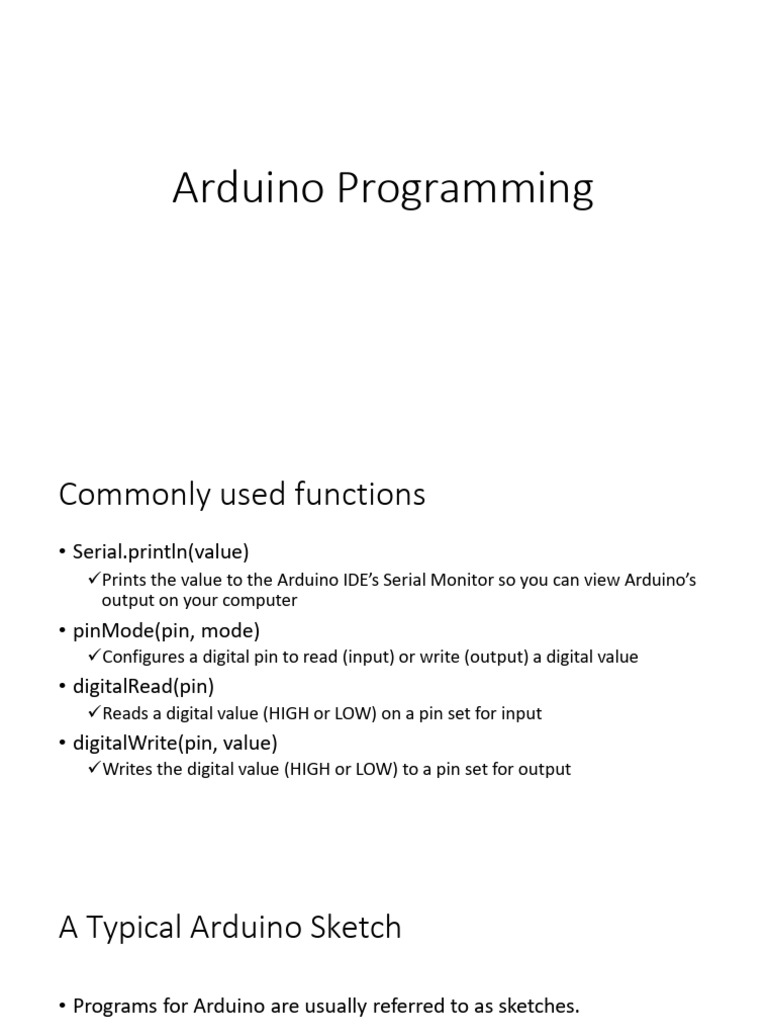 Arduino Programming Lec 3 Pdf Arduino Boolean Data Type 