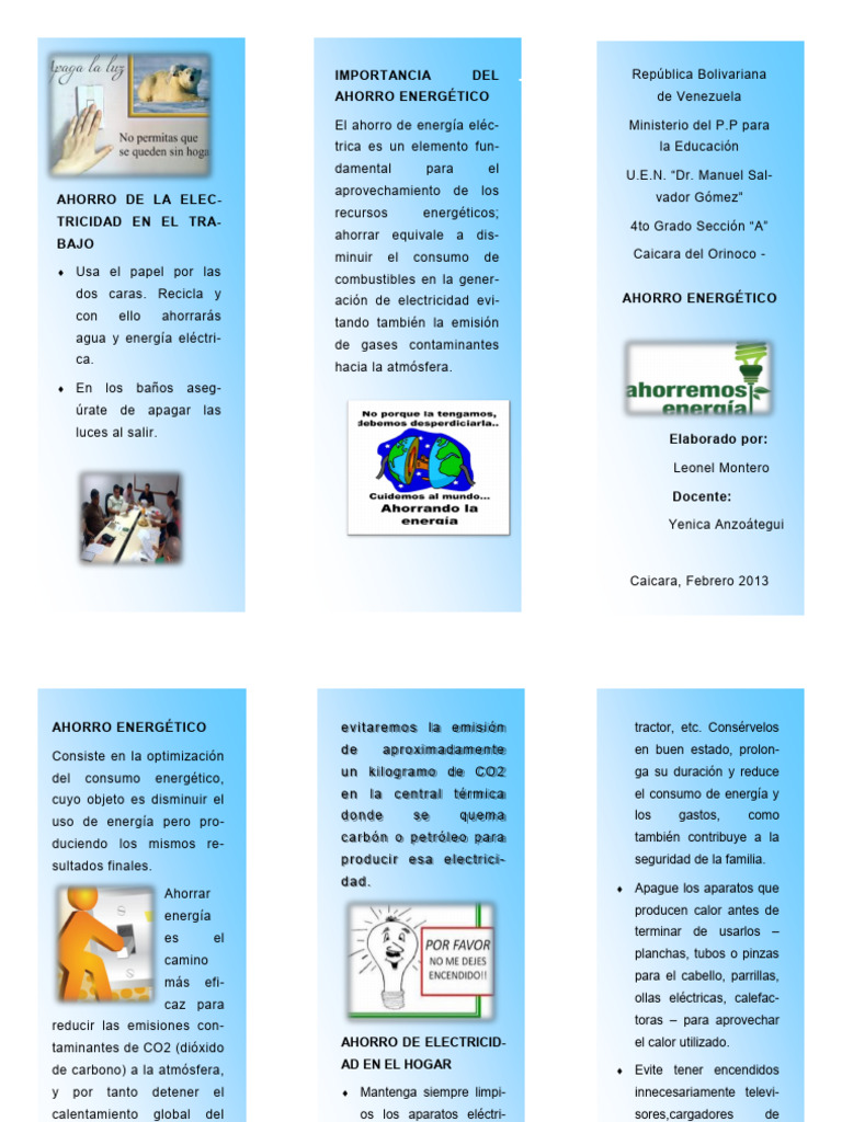 Triptico Leonel | PDF | Mitigación del cambio climático | Dióxido de carbono