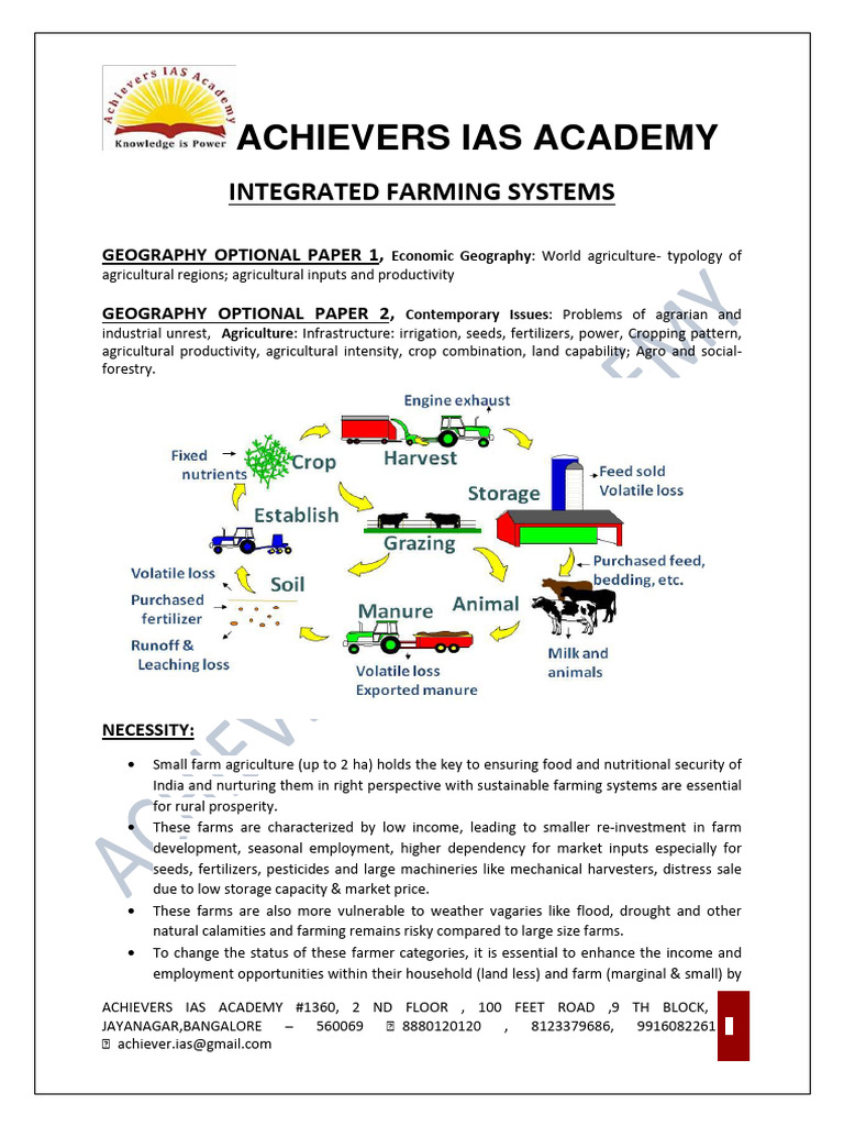 Integrated Farming Systems Pdf Agriculture Recycling