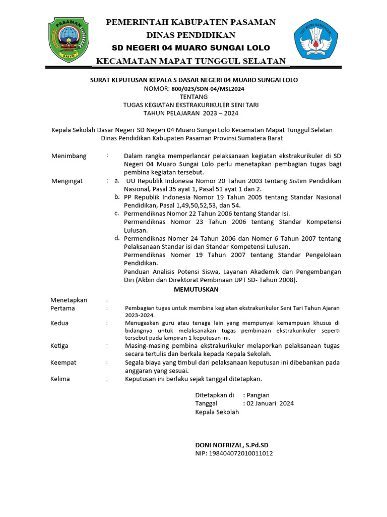 Tugas Kegiatan Ekstrakurikuler Seni Tari | PDF Tugas Kegiatan Ekstrakurikuler Seni Tari | PDF
