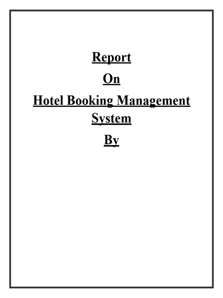 Hotel Booking Management System | PDF