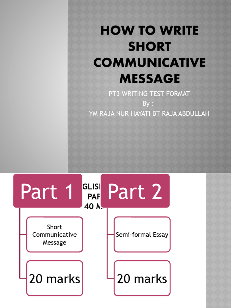 How To Write Short Communicative Message-1 | PDF | Linguistics | Human Communication