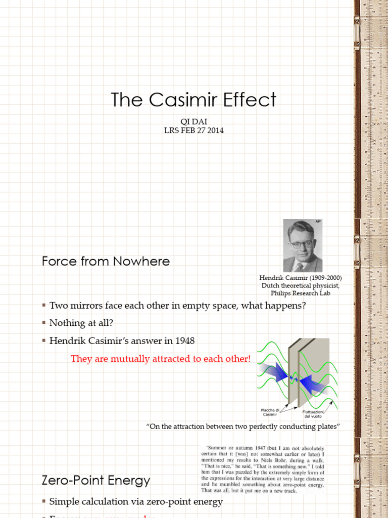 Understanding the Casimir Effect | PDF | Science & Mathematics ...