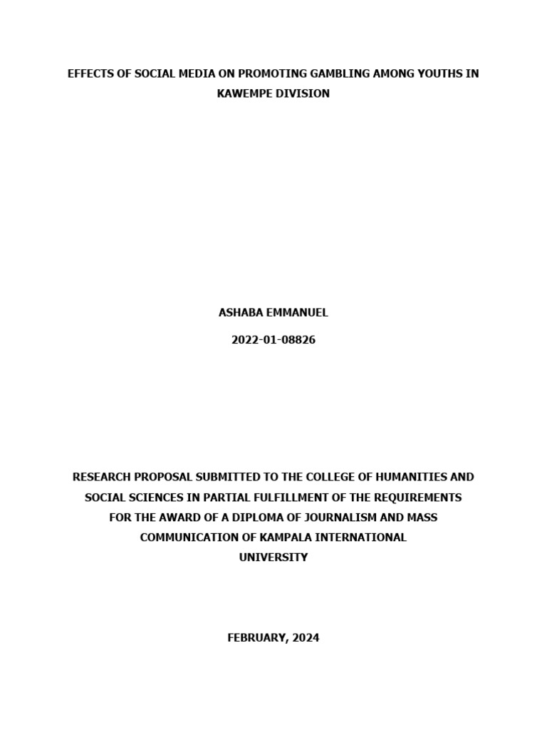 Ashaba Final Proposal | PDF | Career & Growth | Social Science