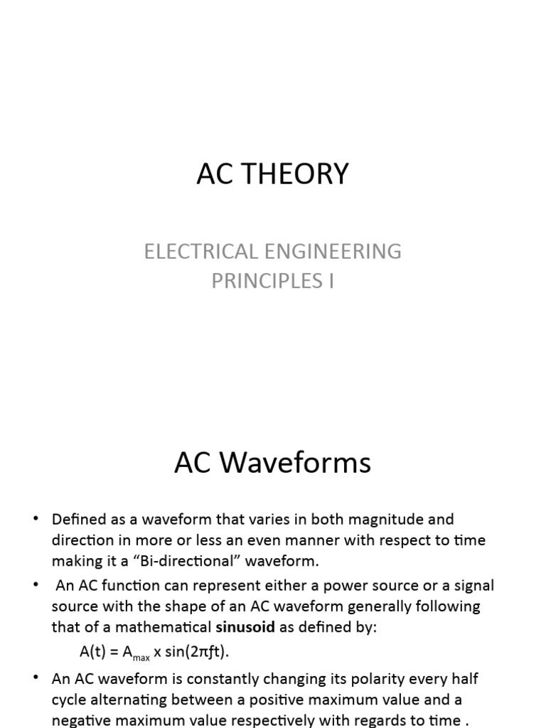 Ac Theory | PDF