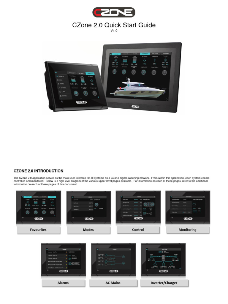 CZone 2.0 Quick Start Guide | PDF