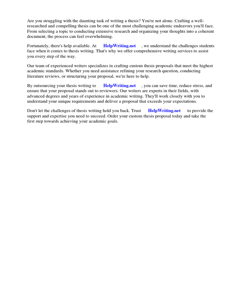 Letter of Intent Thesis Proposal | Download Free PDF | Information ...