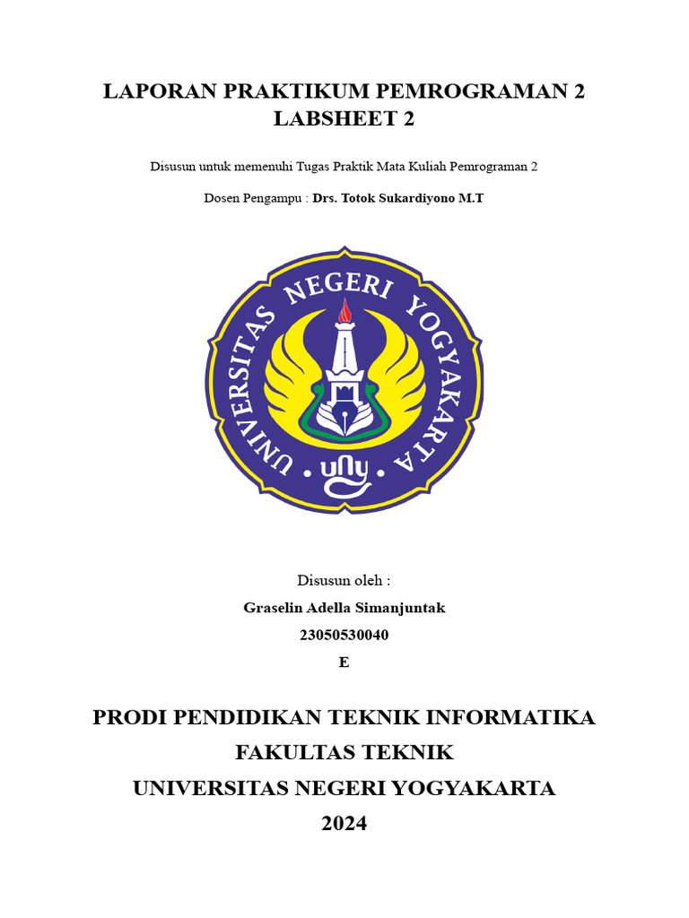 Laporan Praktikum Pemrograman 2 | PDF