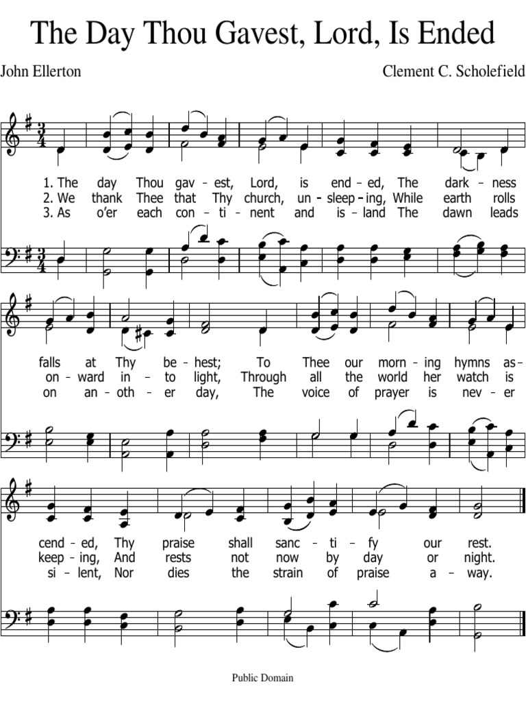 The Day Thou Gavest, Lord, Is Ended | PDF