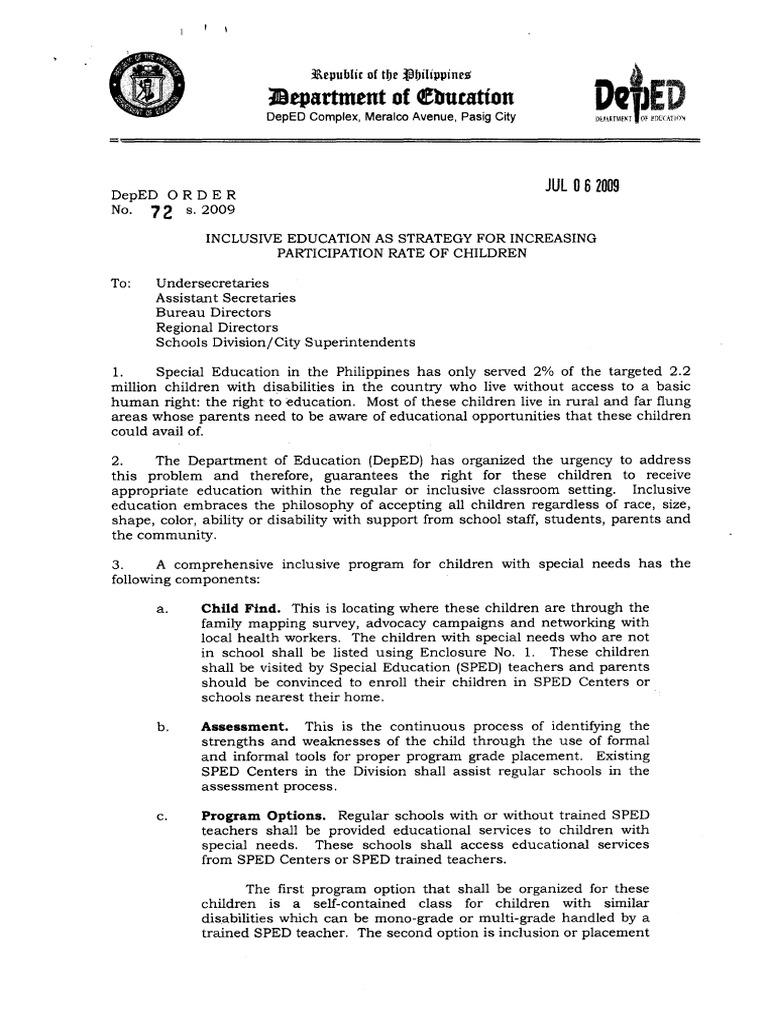 2.inclusive Education As Strategy For Increasing Participation Rate of ...