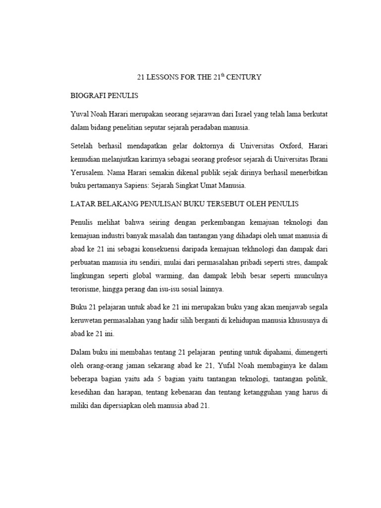 21 Lessons | PDF | Politik | Ilmu Sosial