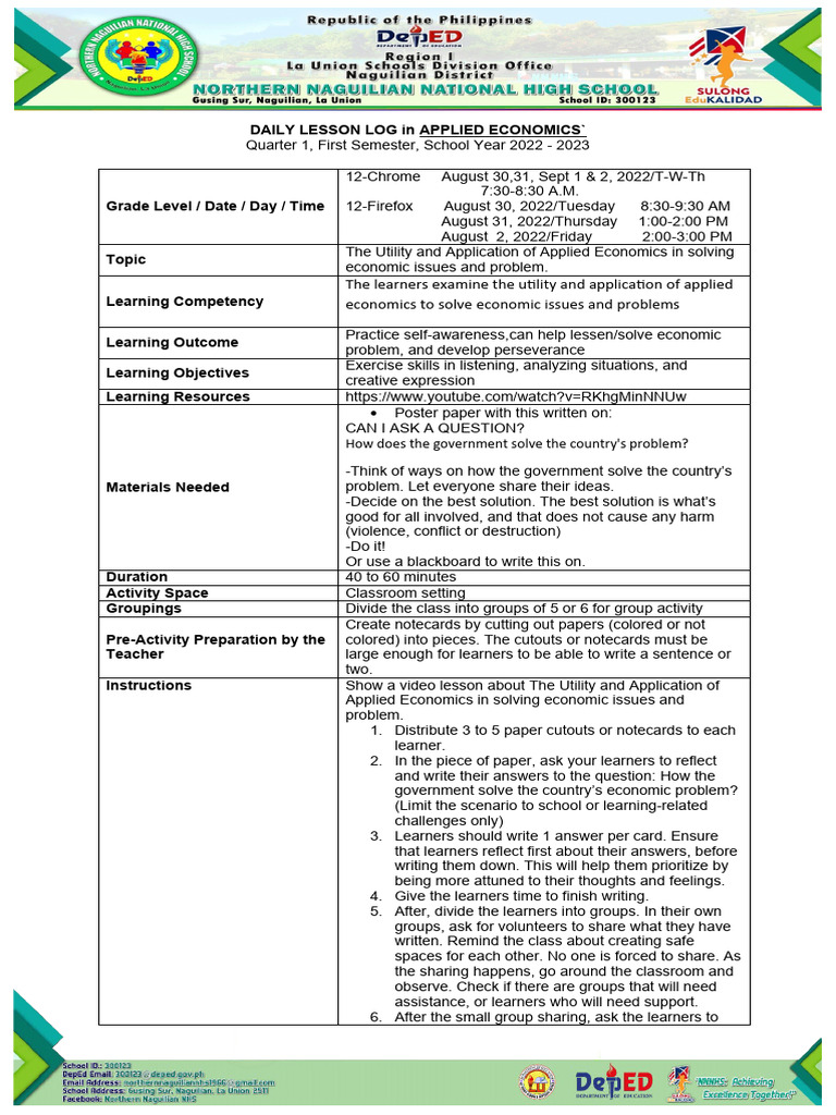 Module 2 - Week 2 - Aug 30, 31 & Sept 1, 2 Applied Econ | PDF