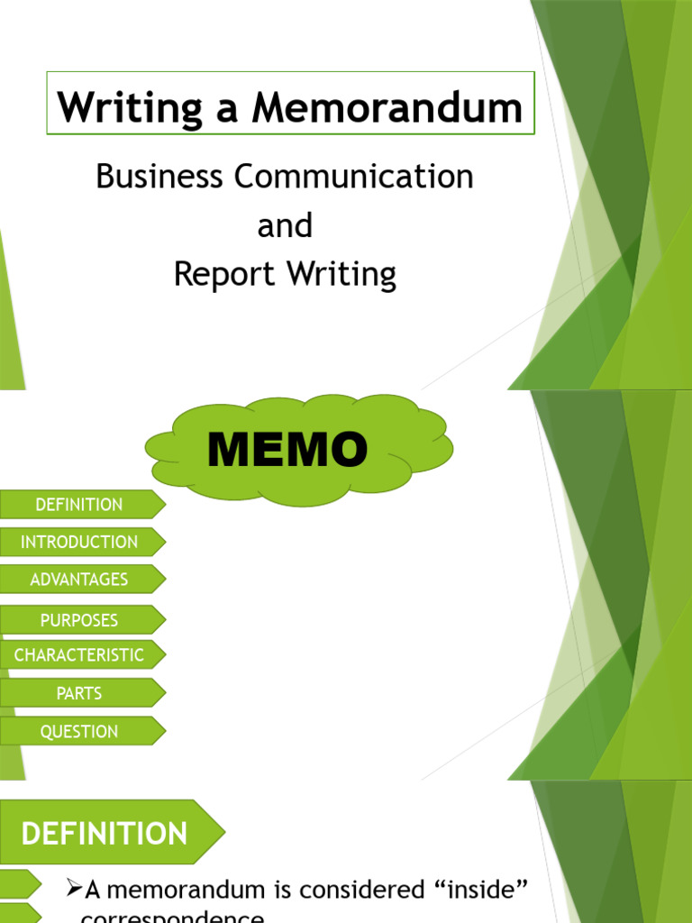 Writing a Memorandum | PDF | Memorandum | Written Communication
