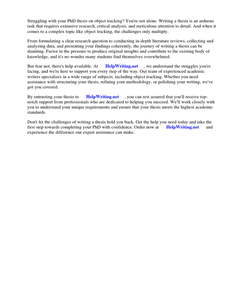 PHD Thesis On Object Tracking | PDF | Computer Vision | Image Segmentation