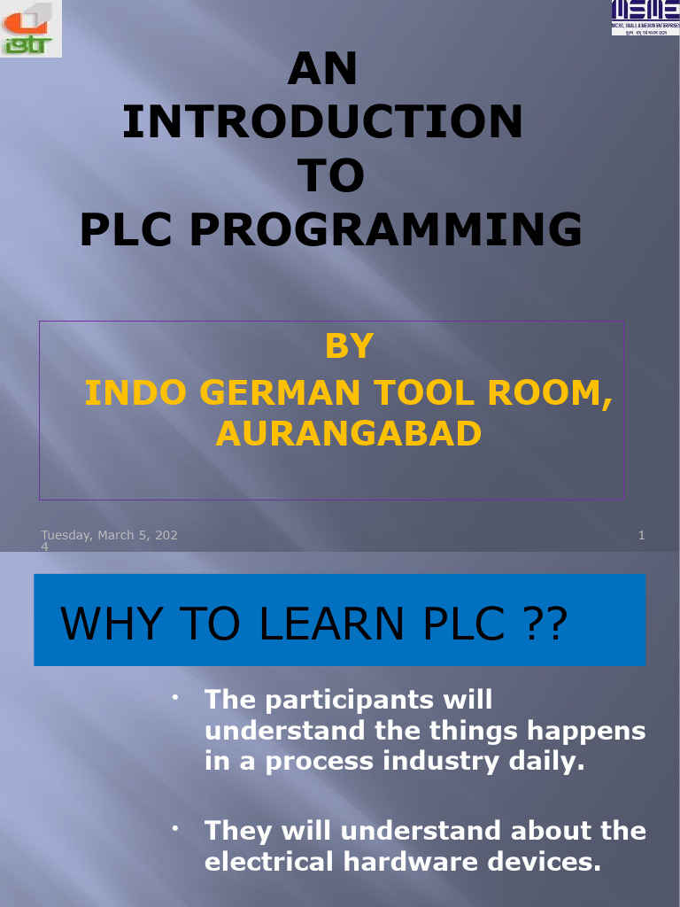 1) PLC Introduction | Download Free PDF | Programmable Logic Controller | Switch