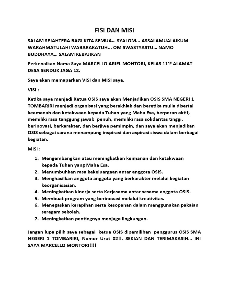 Fisi Dan Misi | PDF